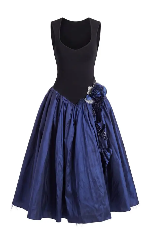 SALMA OSMAN Contrast Maxi Dress