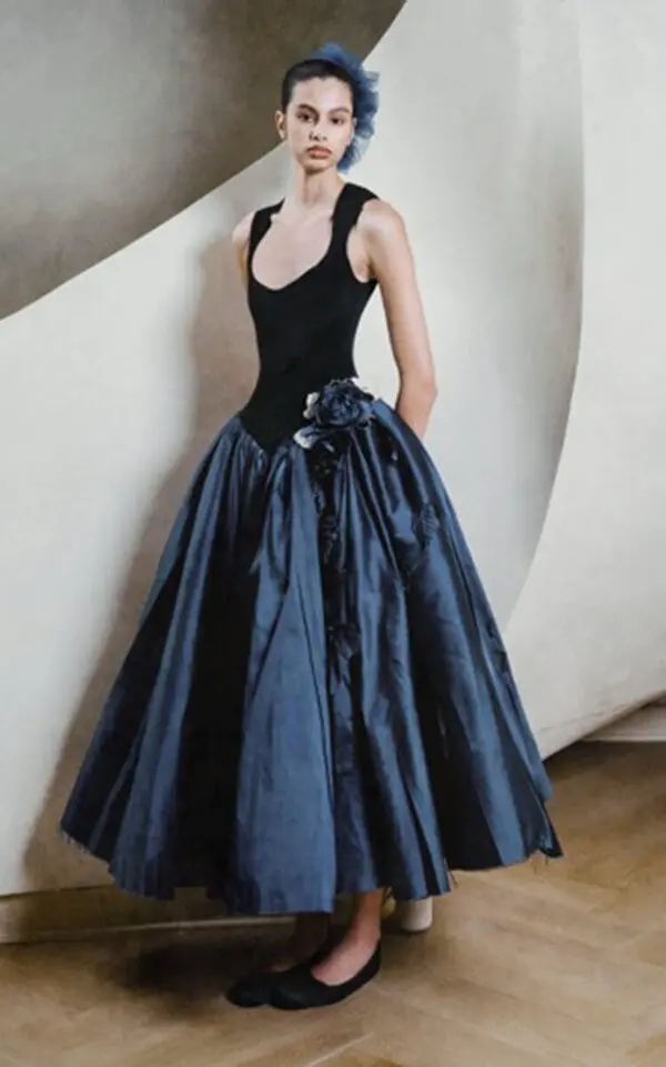 SALMA OSMAN Contrast Maxi Dress