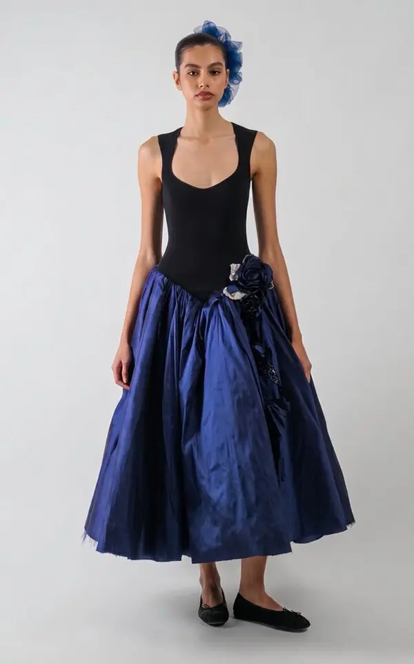 SALMA OSMAN Contrast Maxi Dress