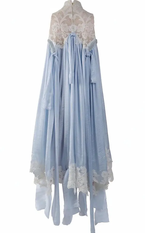 SALMA OSMAN High-neck Sheer Midi Dress