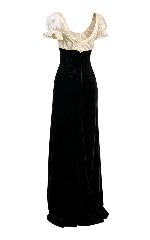 SALMA OSMAN Contrast-bodice Maxi Gown