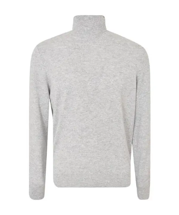 Brunello Cucinelli High-neck Cashmere Jumper - Heathered Silver