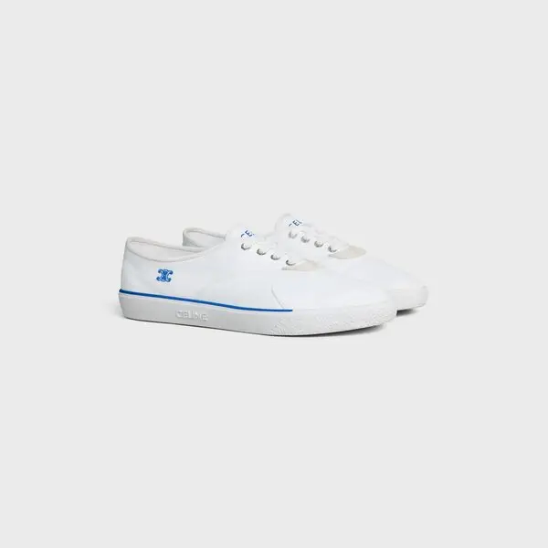 Celine Alan Sneaker In Canvas And Suede Calfskin