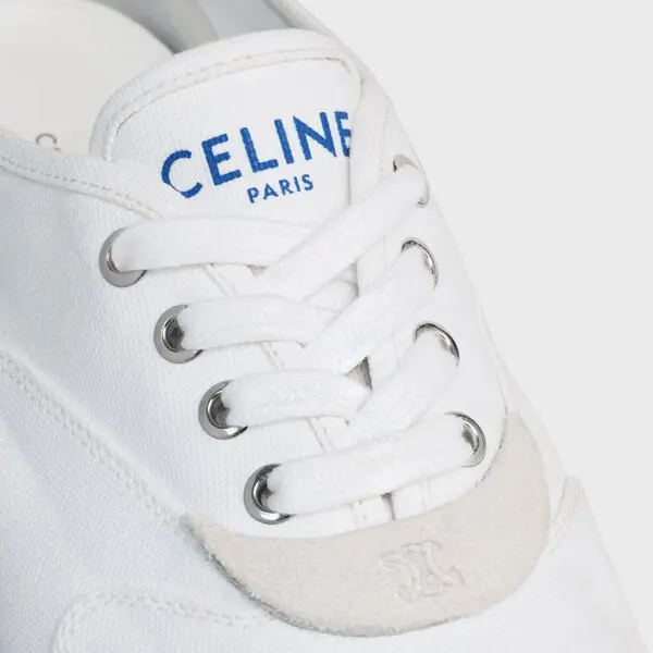 Celine Alan Sneaker In Canvas And Suede Calfskin