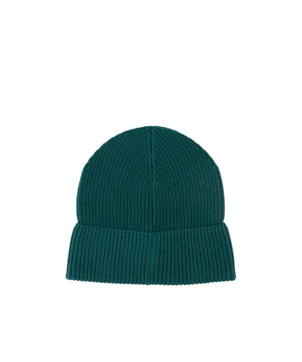 Moncler Logo Patch Ribbed Beanie