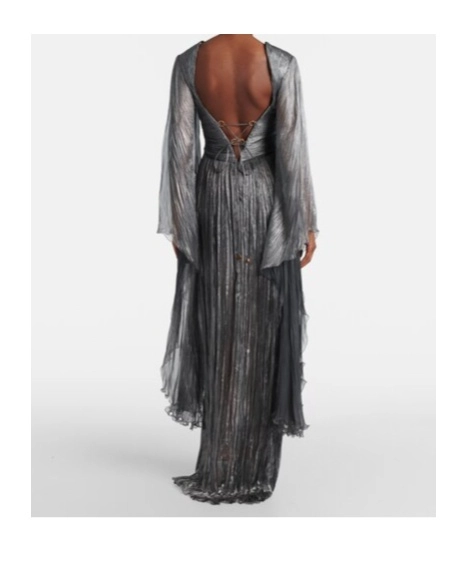 MARIA LUCIA HOHAN Catia Silk Gown With Plunge Neckline