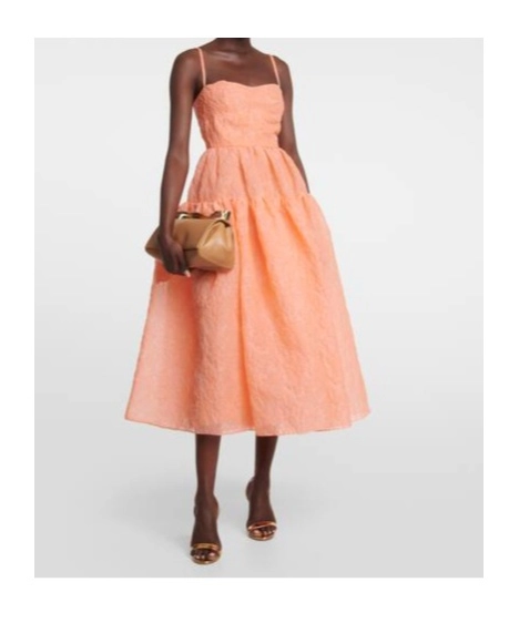 Erdem Abelia Organza Cloque Midi Dress