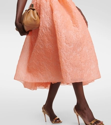Erdem Abelia Organza Cloque Midi Dress