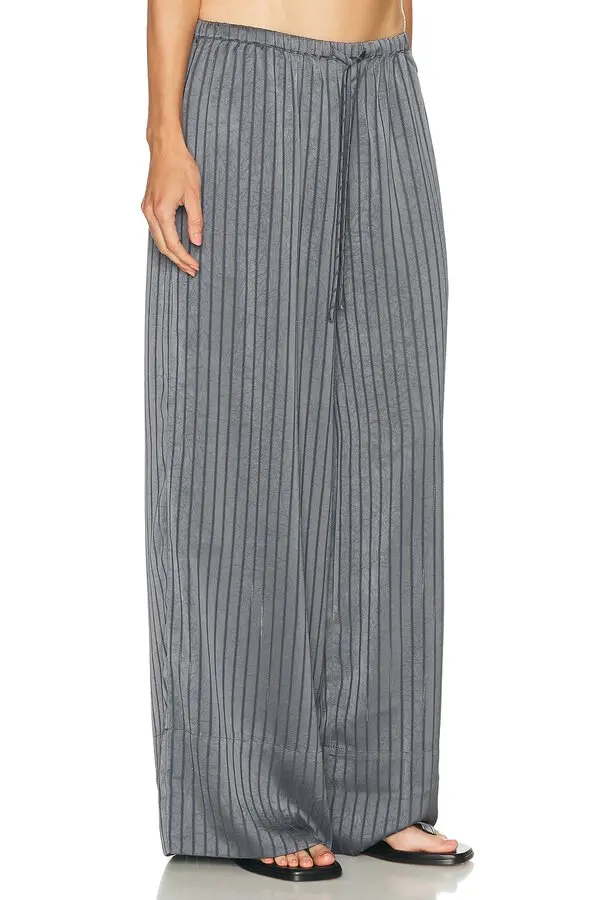 ELCE Aries Pant Wide Leg Satin Drawstring Trousers