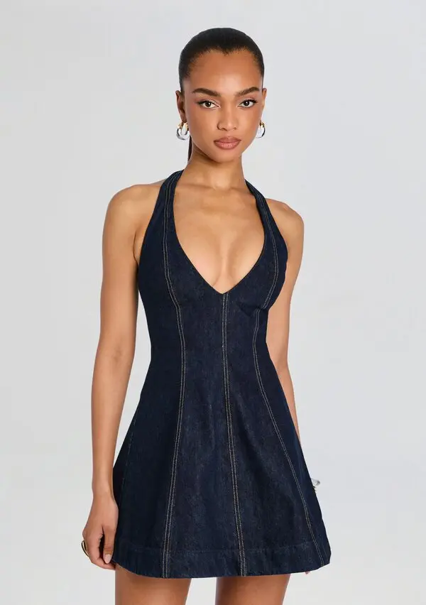 Retrofete Renfri Denim Mini Dress