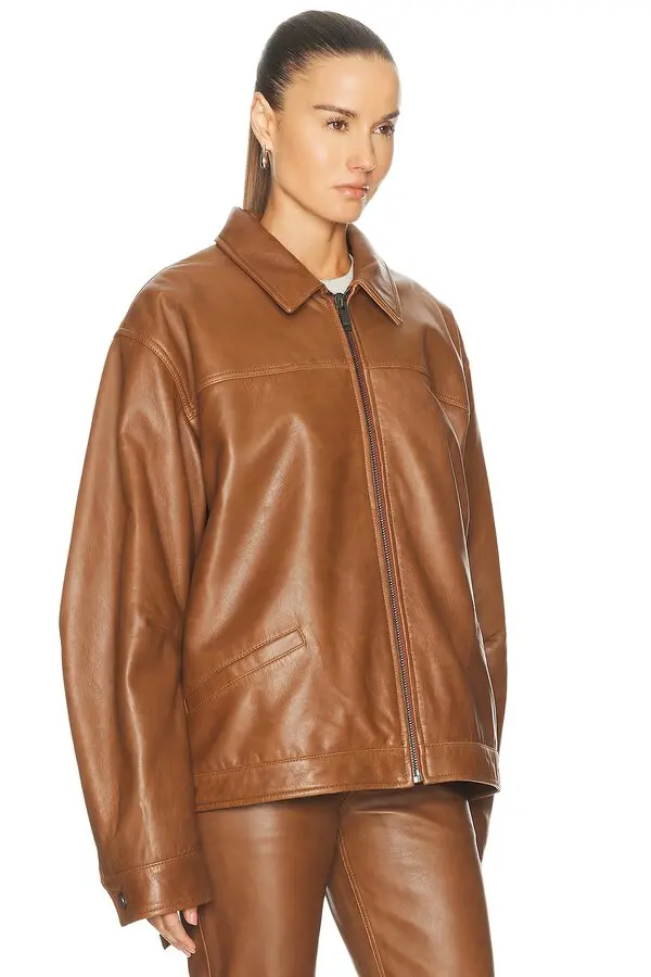 HAIKURE Jocelyn Cropped Leather Jacket