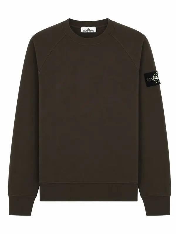Stone Island Felpa Con Patch Logo - Green