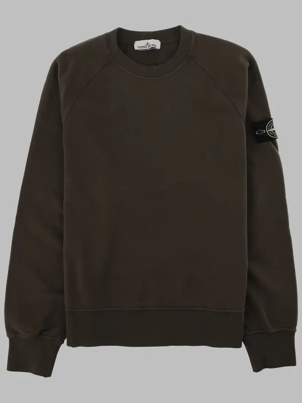 Stone Island Felpa Con Patch Logo - Green