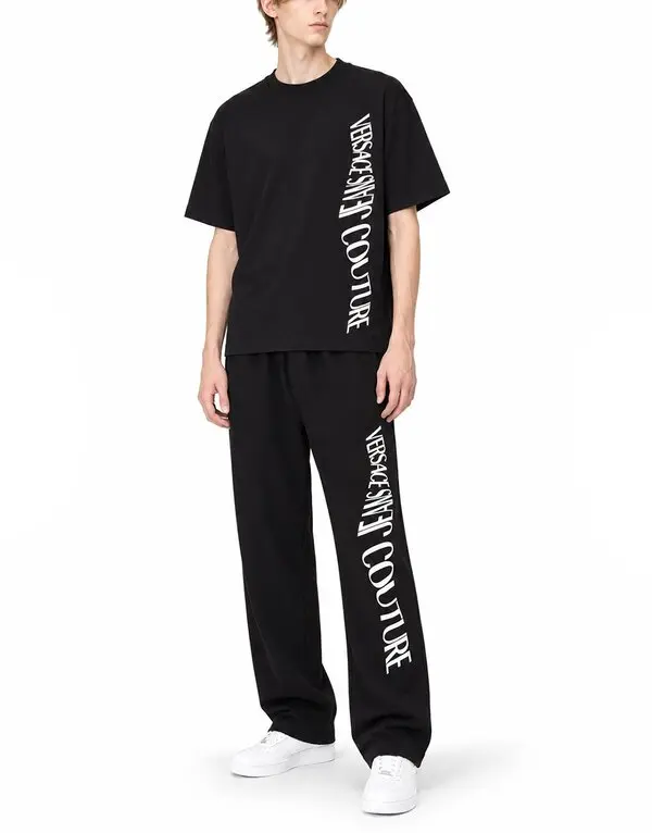 Versace Pantalone Track Con Logo "liquify Rubber