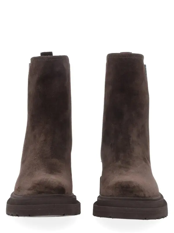Brunello Cucinelli Suede Ankle Boots - Dark Brown