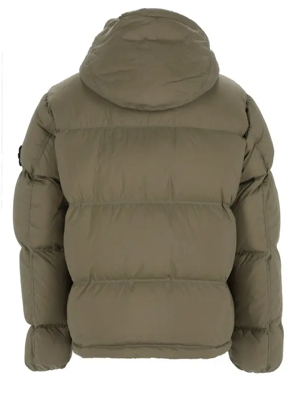 Stone Island Ripstop Down Puffer Jacket With Removable Hood