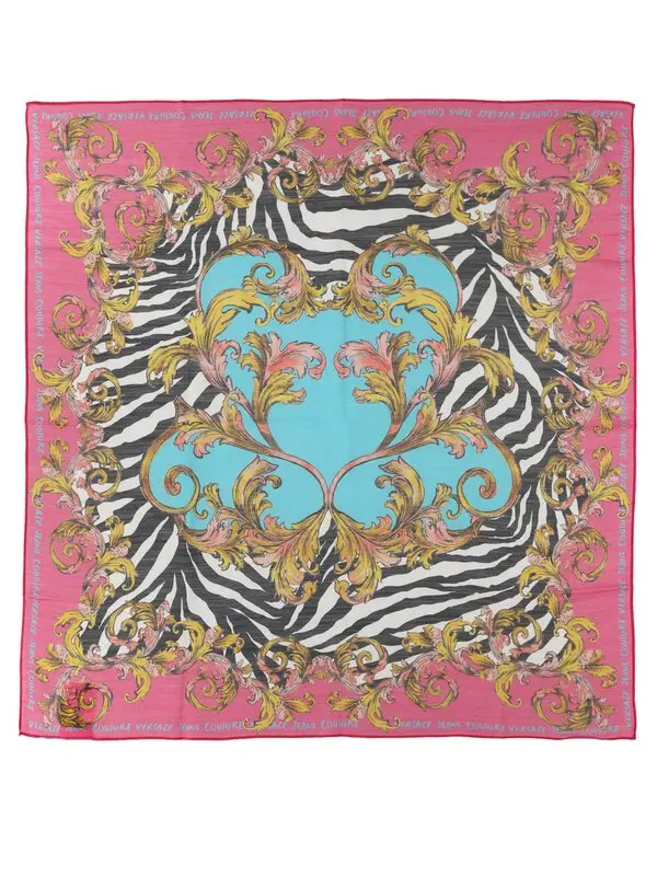 Versace Foulard In Lana E Seta