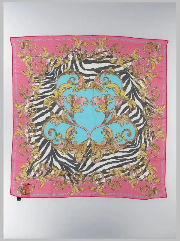 Versace Foulard In Lana E Seta