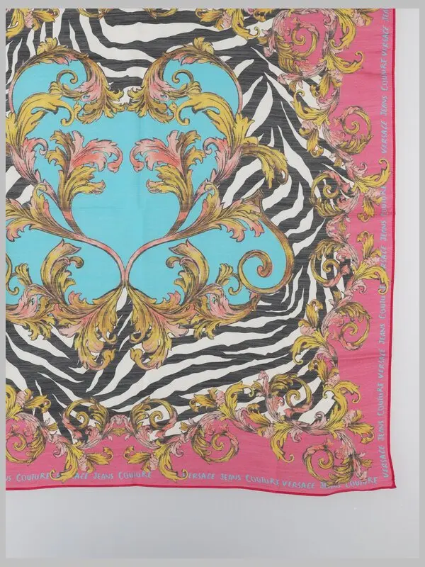 Versace Foulard In Lana E Seta