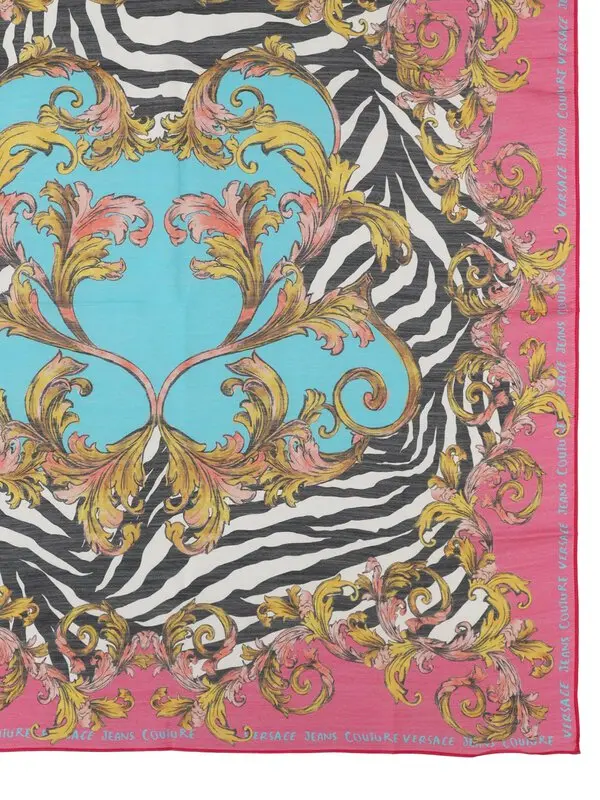 Versace Foulard In Lana E Seta