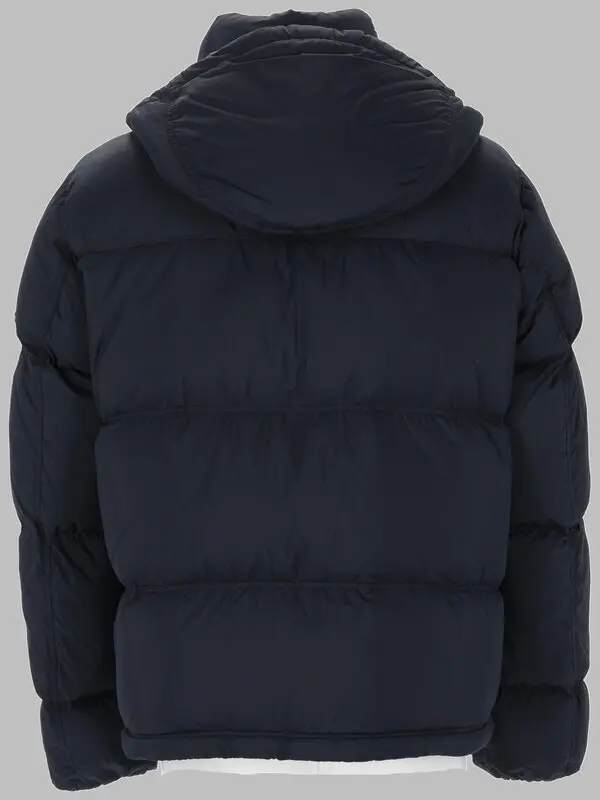 Stone Island Ripstop Down Puffer Jacket With Removable Hood - Blue