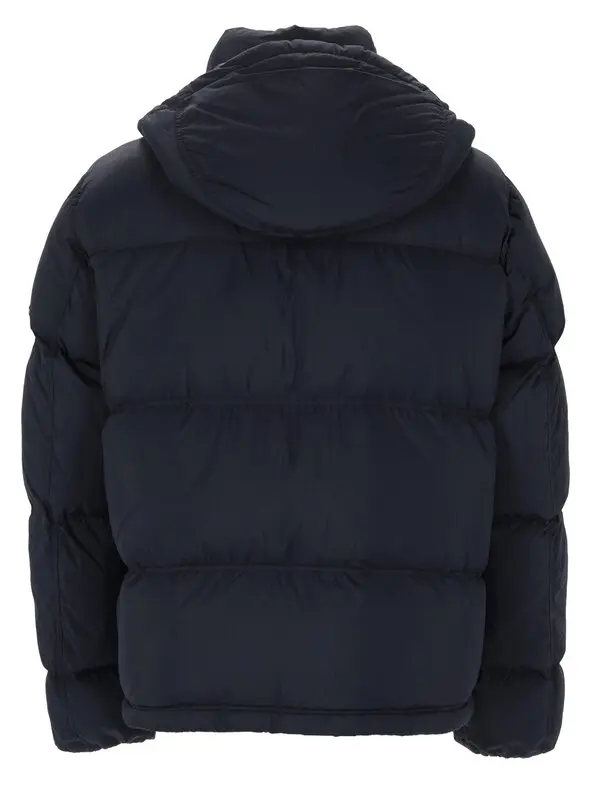Stone Island Ripstop Down Puffer Jacket With Removable Hood - Blue