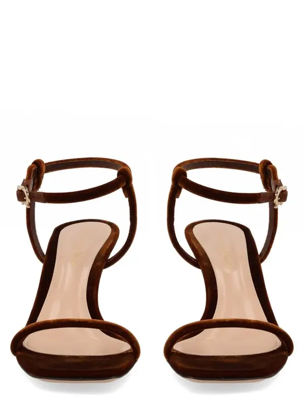 GIANVITO ROSSI Mayfair" Velvet Sandals