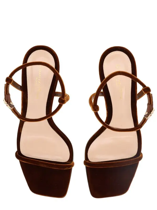 GIANVITO ROSSI Mayfair" Velvet Sandals