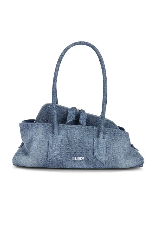 Attico La Passeggiata Small Top Handle Bag - Denim Washed