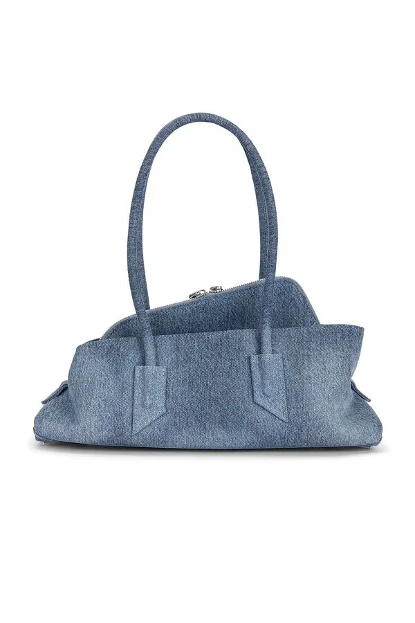 Attico La Passeggiata Small Top Handle Bag - Denim Washed