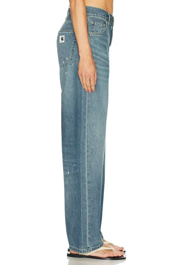 Carhartt Work In Progress Arin Straight Leg Jeans With Paint Splatter Detail