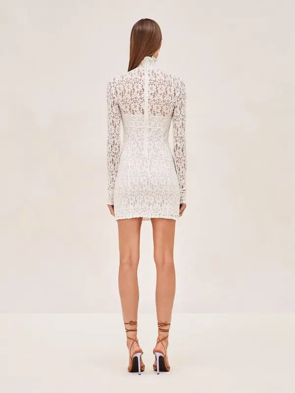 Alexis Delia Lace Mini Dress - Blanc