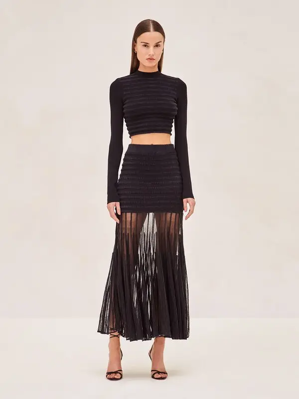 Alexis Hela Cropped Long Sleeve Top