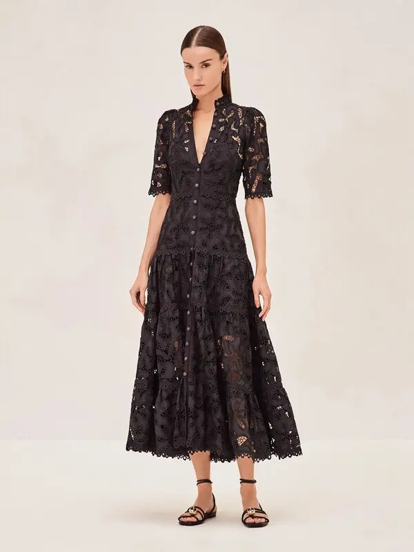Alexis Ledina Lace Midi Dress