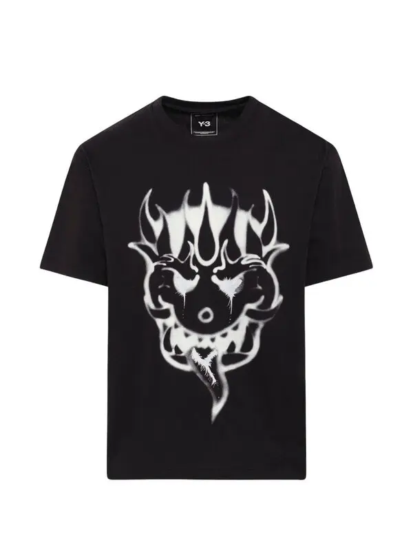 Y3 Printed Cotton T-shirt