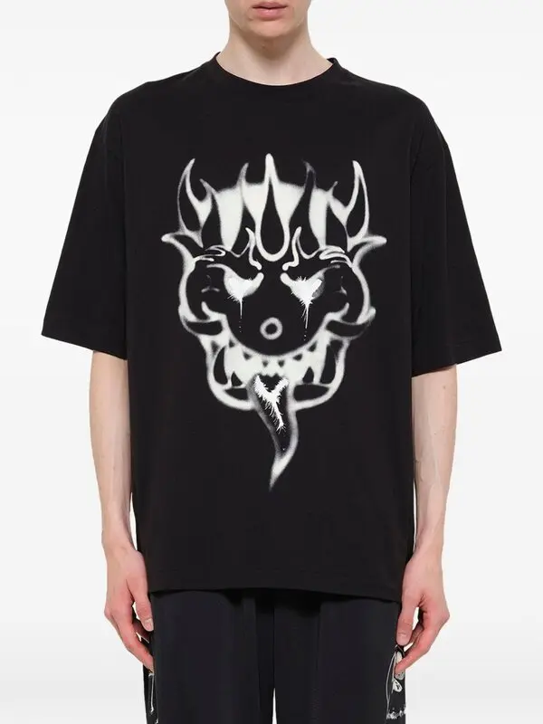 Y3 Printed Cotton T-shirt