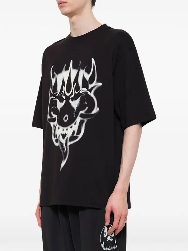 Y3 Printed Cotton T-shirt