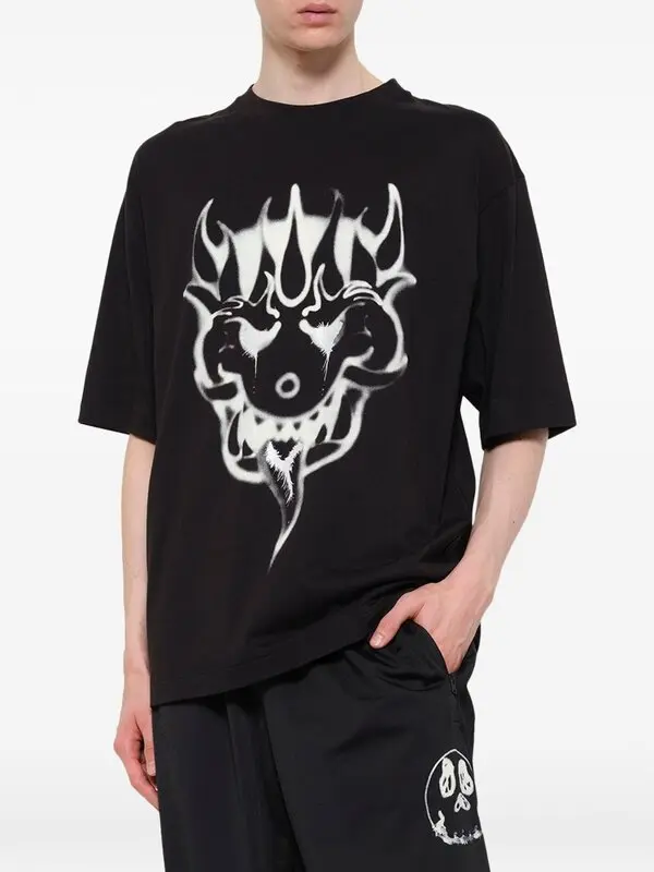 Y3 Printed Cotton T-shirt