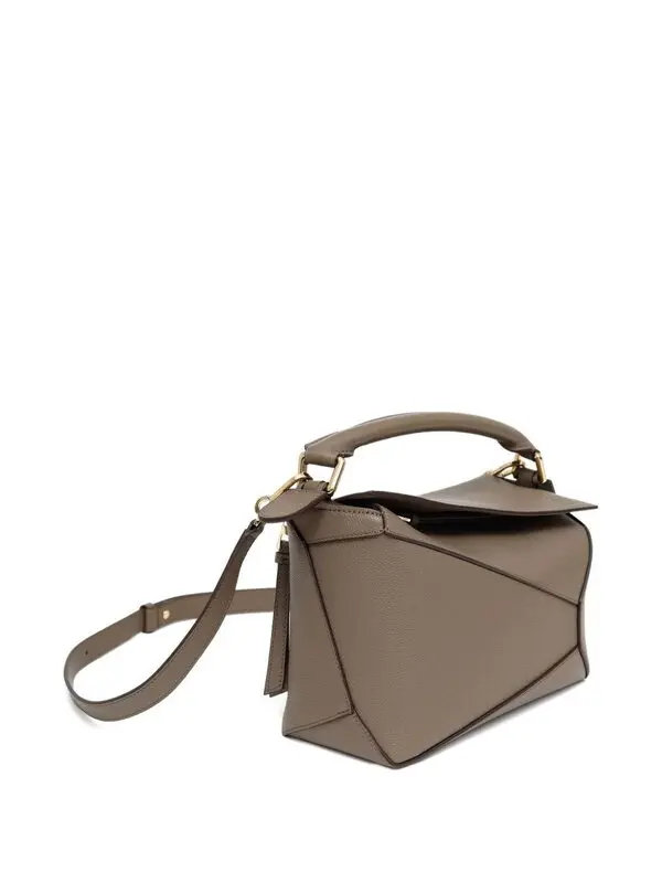 Loewe Puzzle Edge Small Leather Handbag - Grey