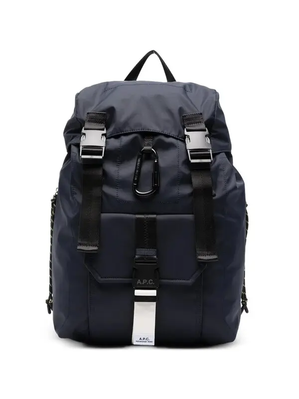 A.p.c. Nylon Mini Utility Bag With Double Buckle Closure - Blu