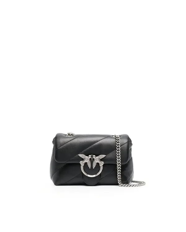 Pinko Leather Crossbody Bag With Metallic Hardware