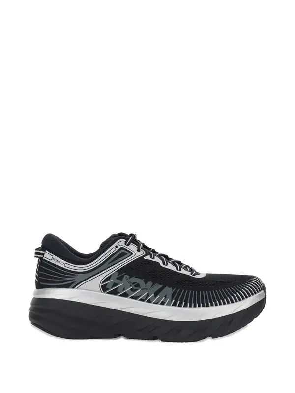 Hoka One One Reflective Lace-up Sneakers With Extended Heel Pull
