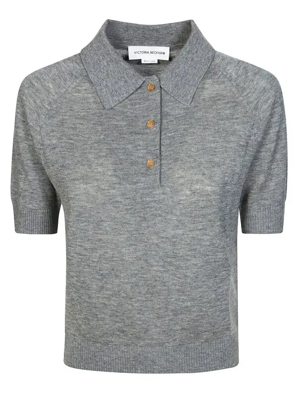 Victoria Beckham Fine Knit Polo Sweater