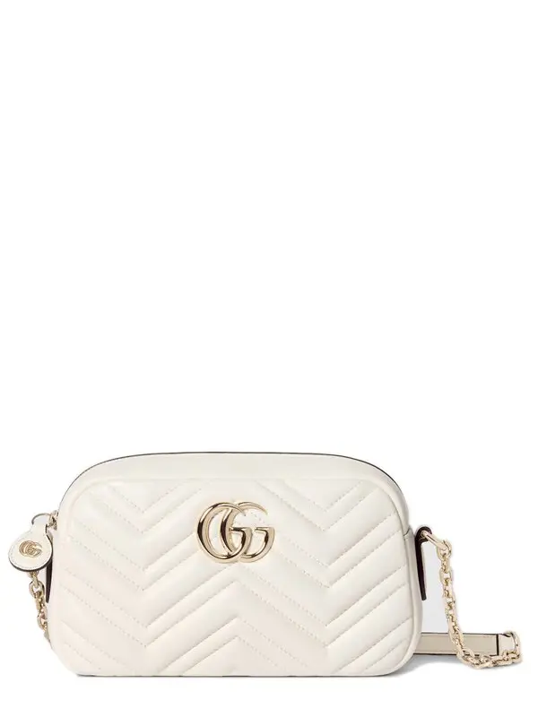 Gucci Mini Leather Shoulder Bag With Double G Hardware