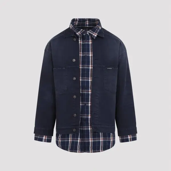 Balenciaga Patched Cotton Shirt Jacket