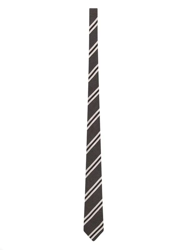 Saint Laurent Silk Chain Keeper Loop 7 X 145 Cm - Nero