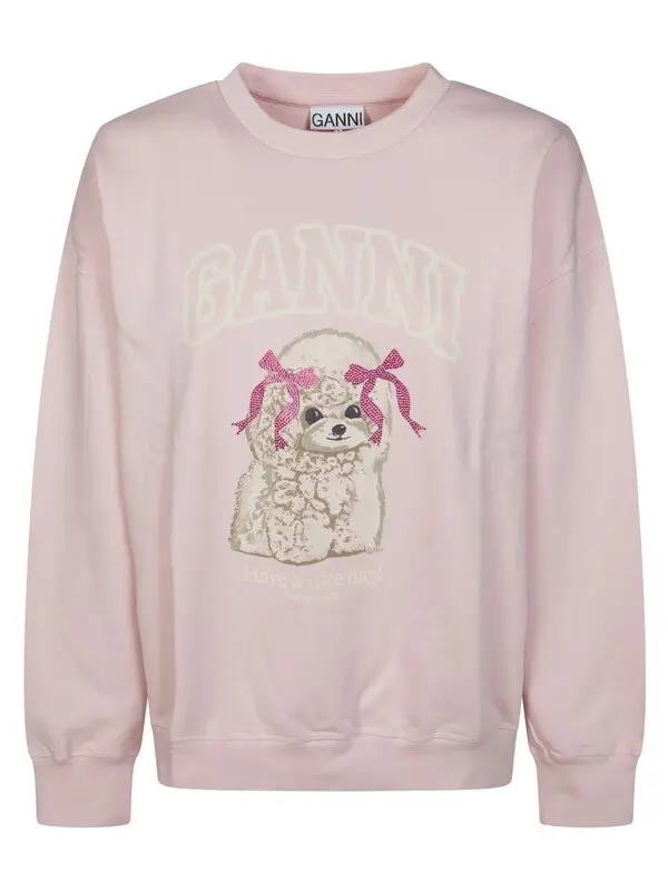 GANNI Printed Puddle Effect Sweatshirt