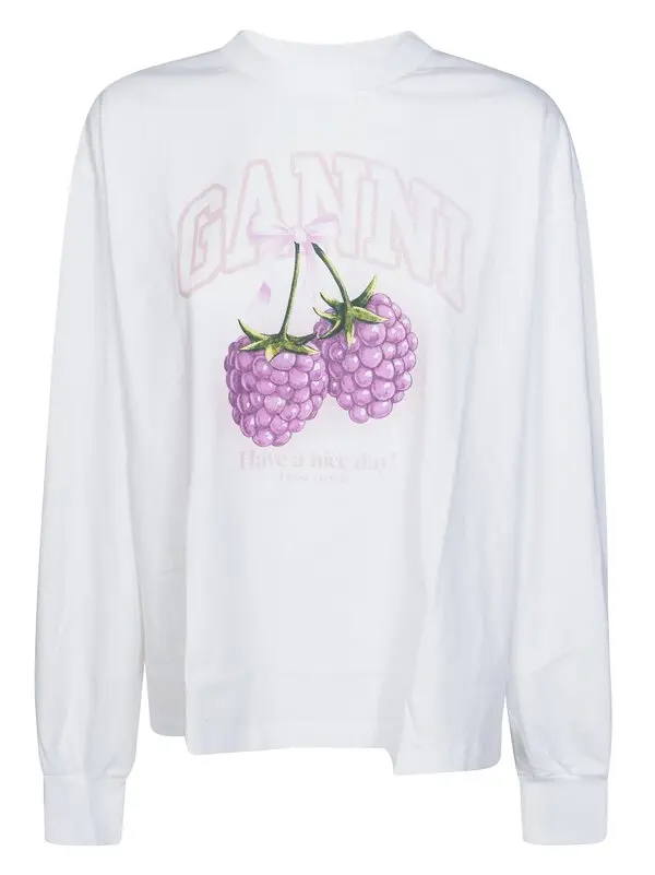GANNI Basic Cotton Long-sleeve T-shirt