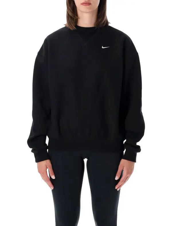 Nike Oversized Heavyweight Fleece Crewneck Sweatshirt With Dropped Shoulders - Nero