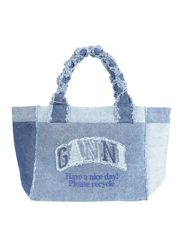 GANNI Medium Trapeze Shopper Tote Bag